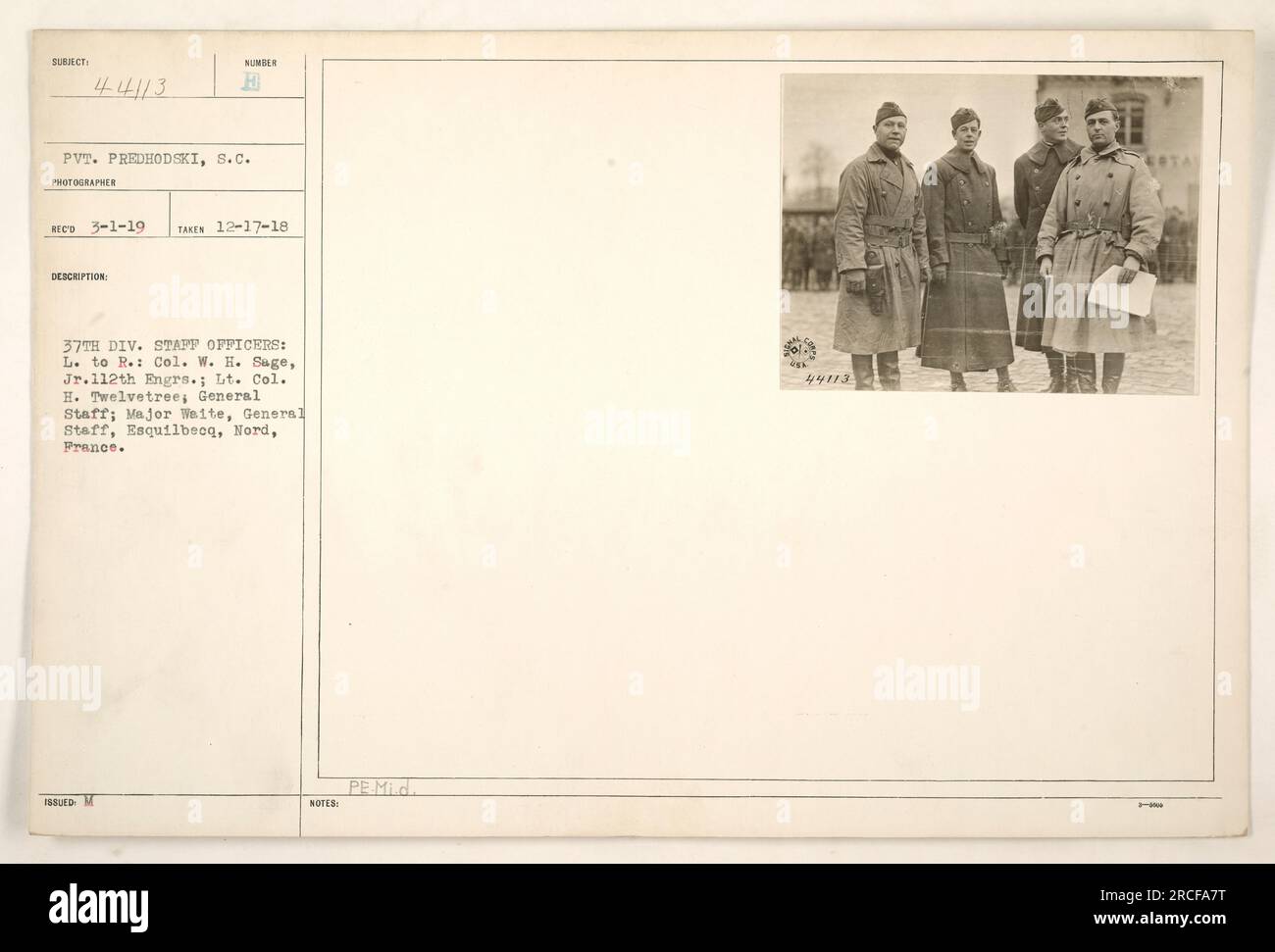 Lt col h twelvetree hi-res stock photography and images - Alamy