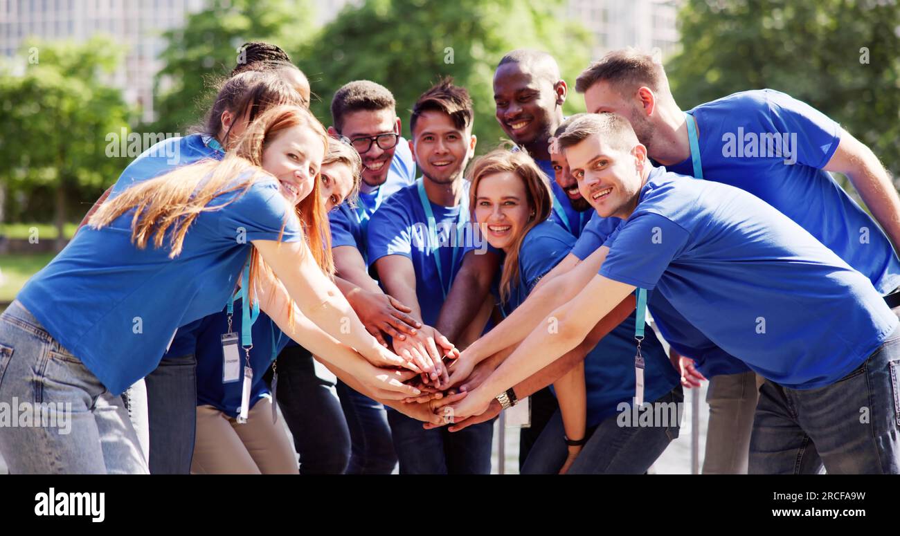 Volunteer Social Community Teamwork. Volunteering Unity And Help Stock ...