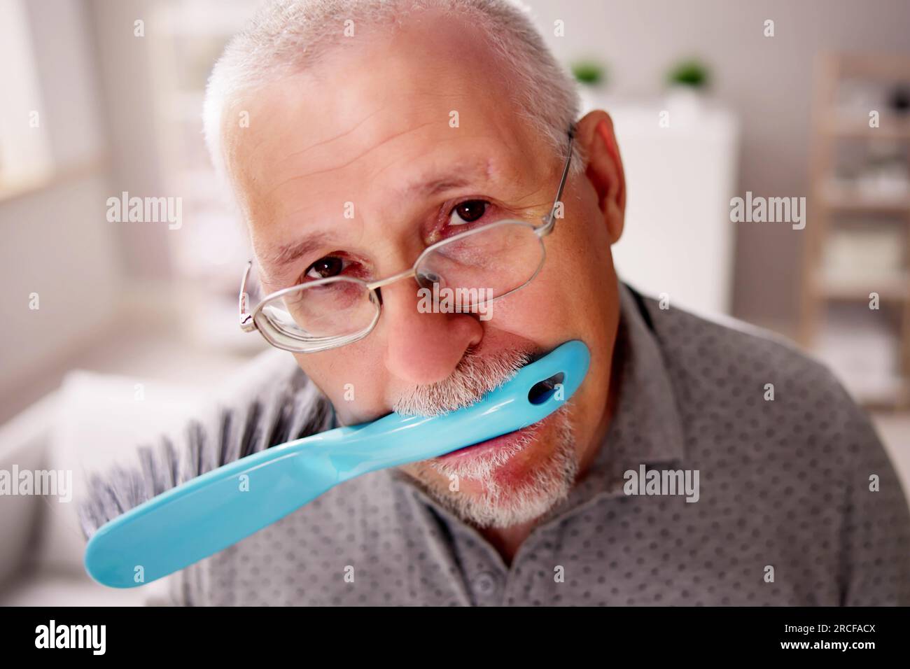 Funny Confused Cleaner Man In Various With Various Cleaning Equipment ...