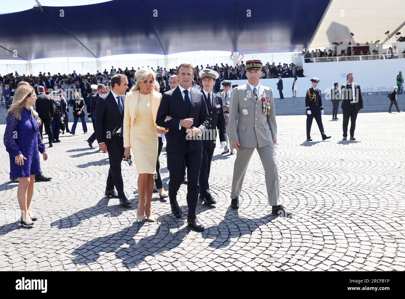 Paris, France. 14th July, 2023. French President Emmanuel Macron ...