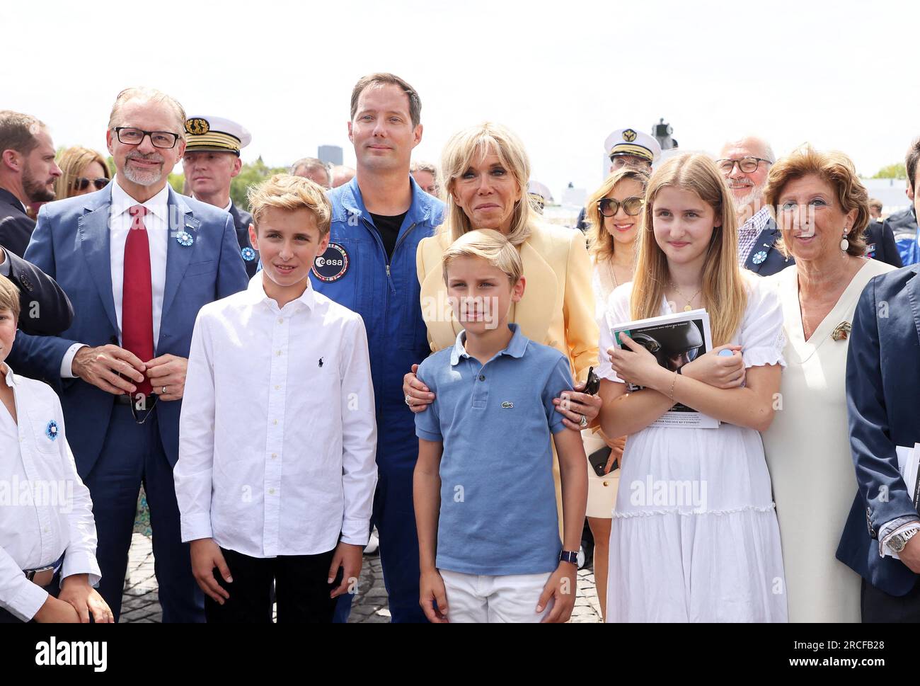 Paris, France. 14th July, 2023. Thomas Pesquet, la Première dame ...