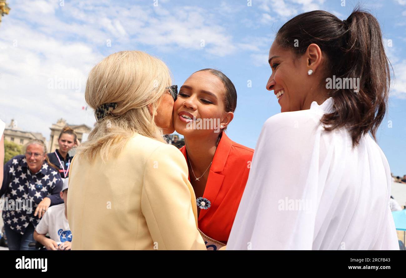 Paris, France. 14th July, 2023. French First Lady Brigitte Macron ...
