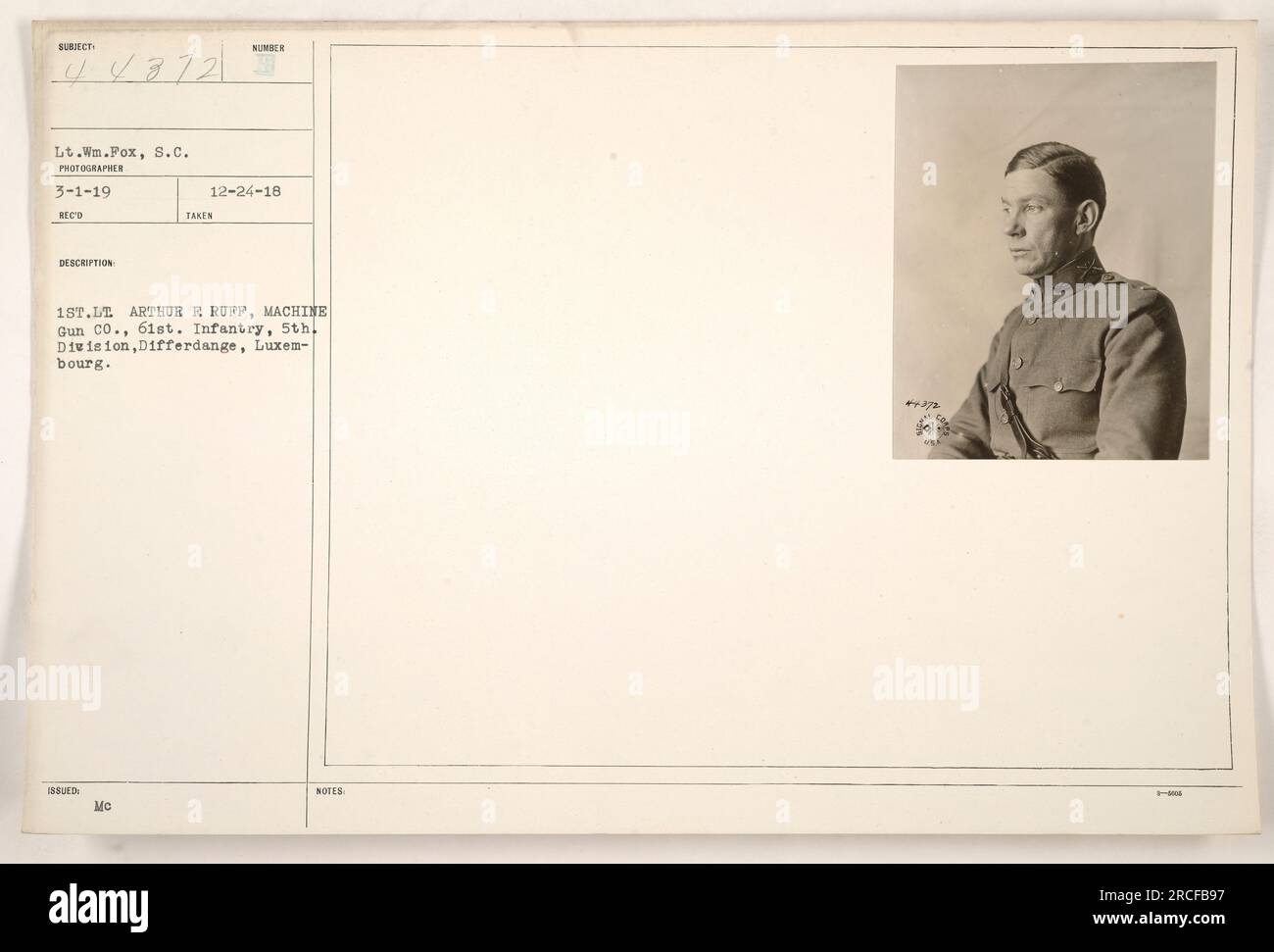 Lieutenant William Fox, photographer, captured this image on January 3 ...