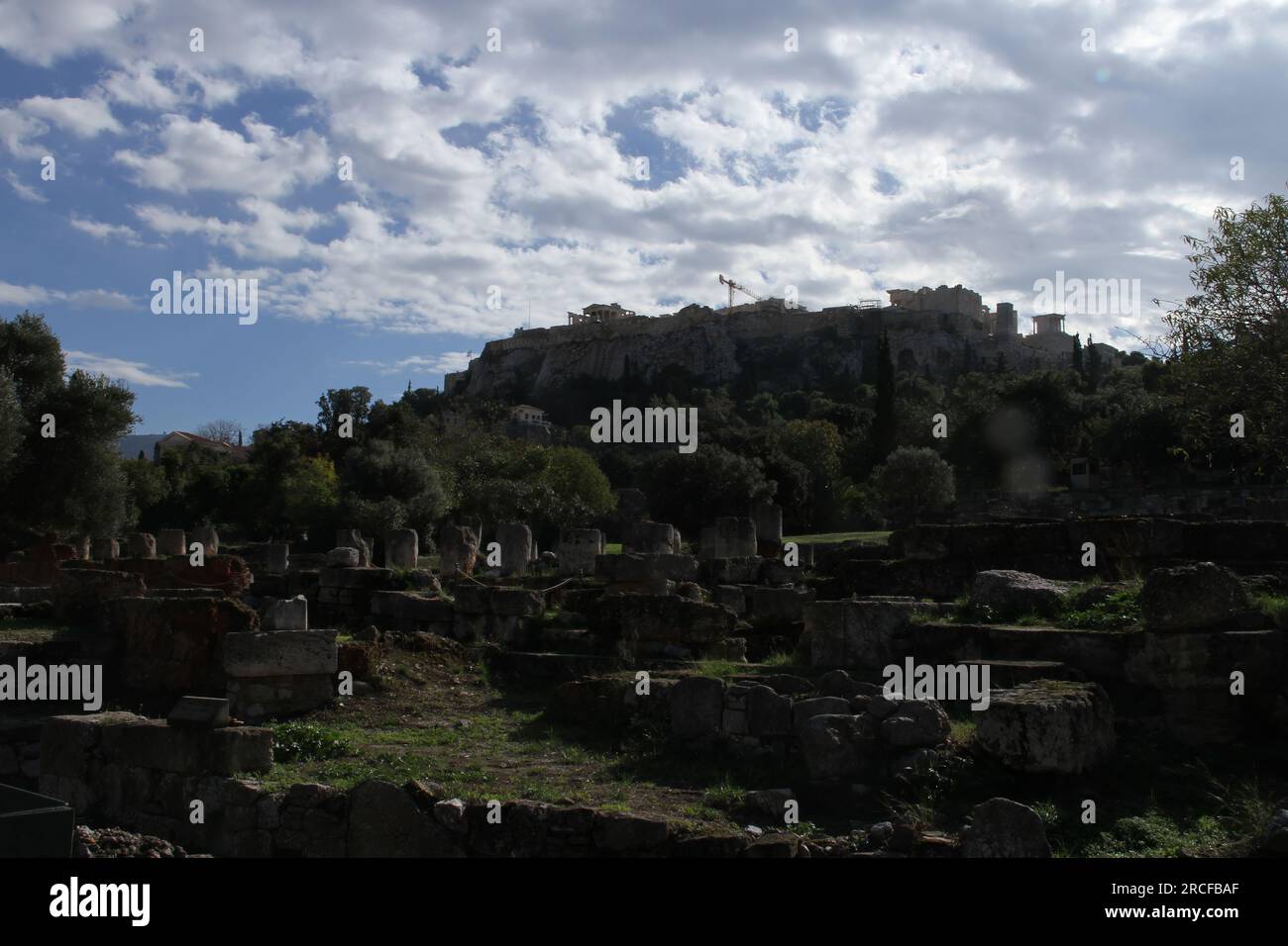 Ruins of Aghora, Athens Greece Stock Photo - Alamy