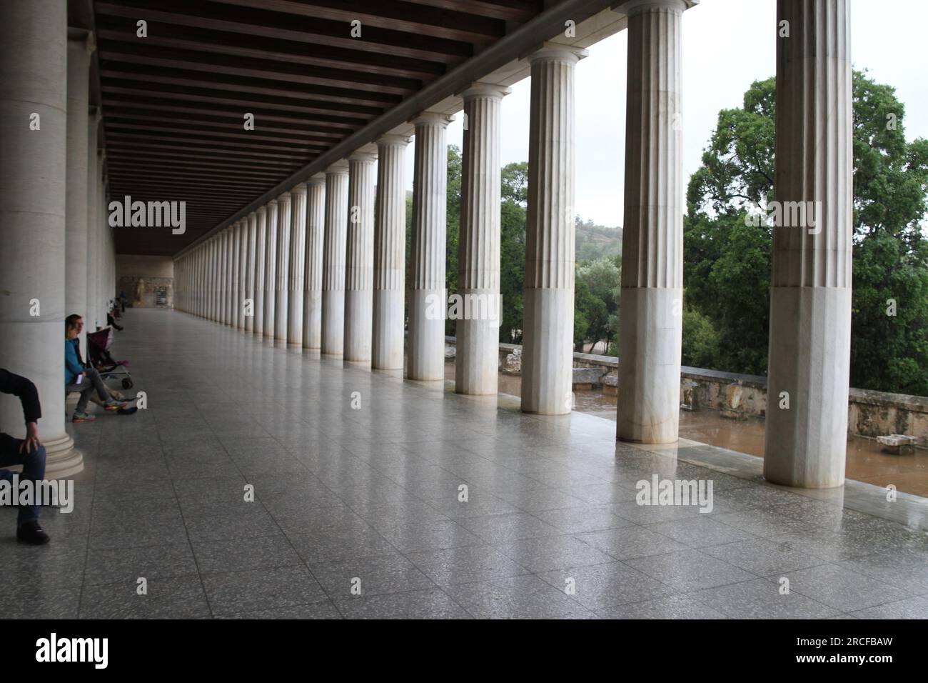 Ruins and temples in Athens Agora Stock Photo - Alamy
