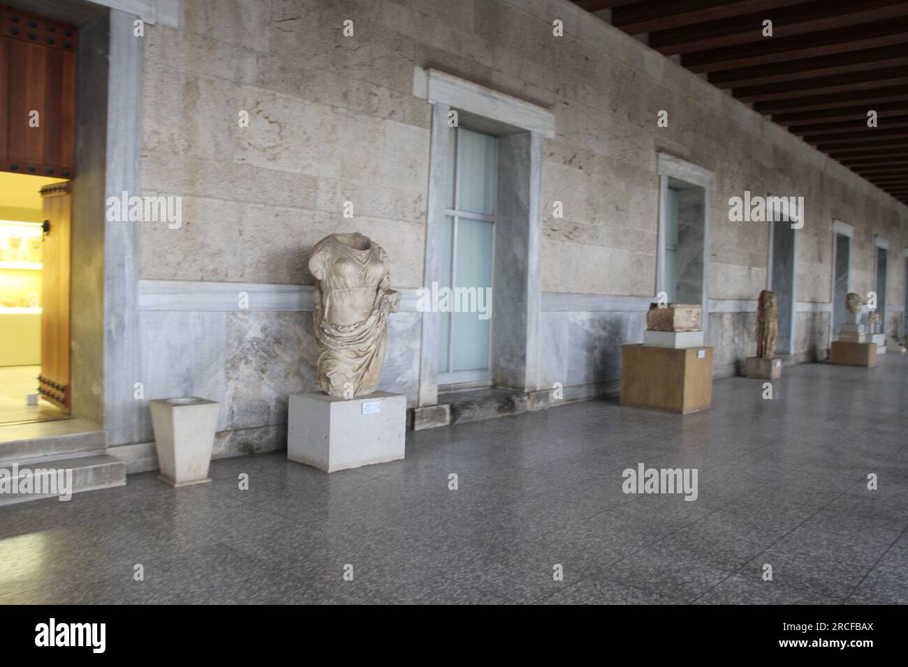 Ruins and temples in Athens Agora Stock Photo - Alamy