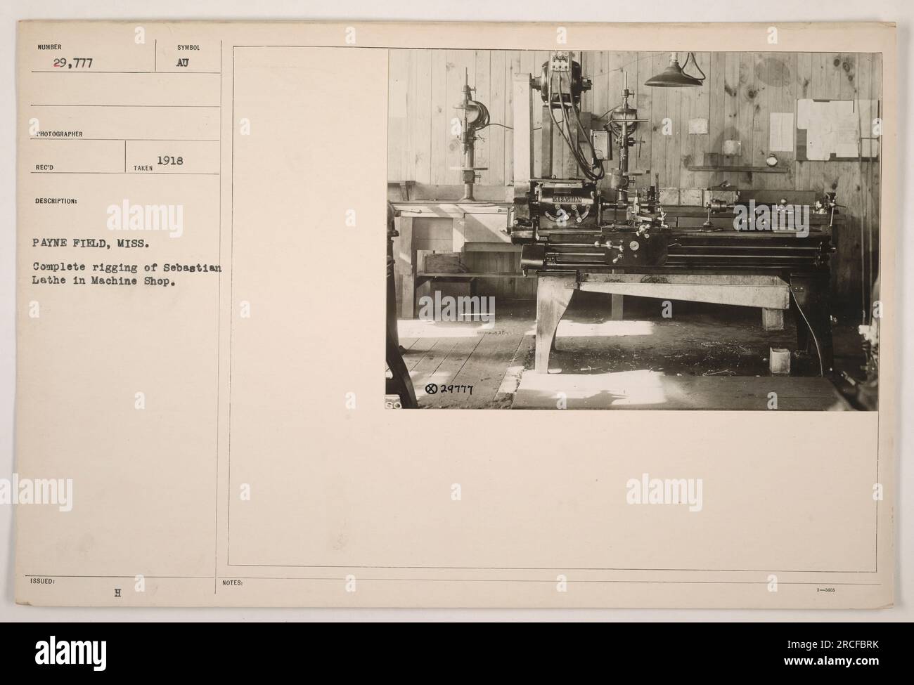 Image showing a machine shop at Payne Field, Mississippi during World ...