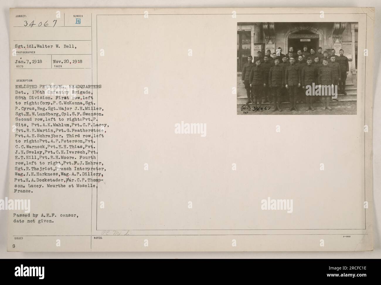 Pvt c c warnock hi-res stock photography and images - Alamy