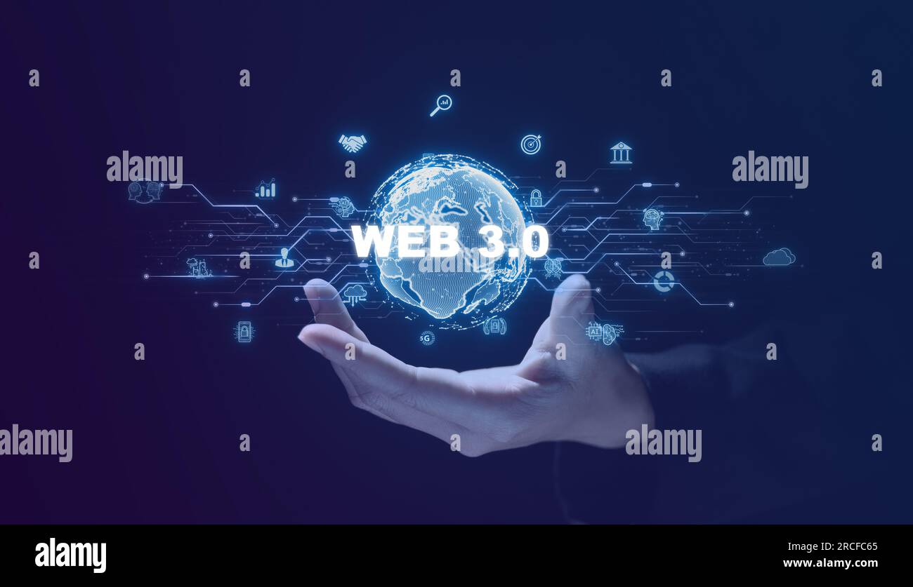 WEB 3.0 Concept. Photo of technology web3.0 design decentralized for ...