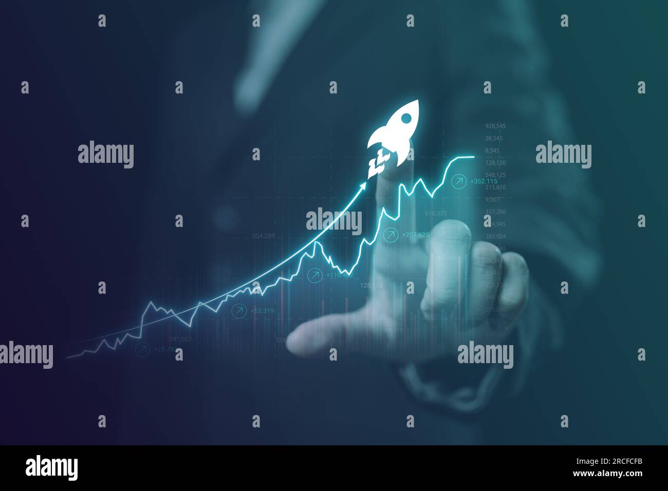 Stock graph and financial chart. Analyze stock market finance volume of ...