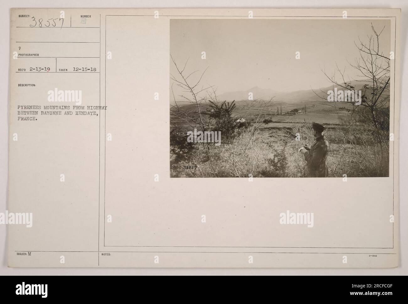 The photograph captured from a high viewpoint shows the Pyrenees ...