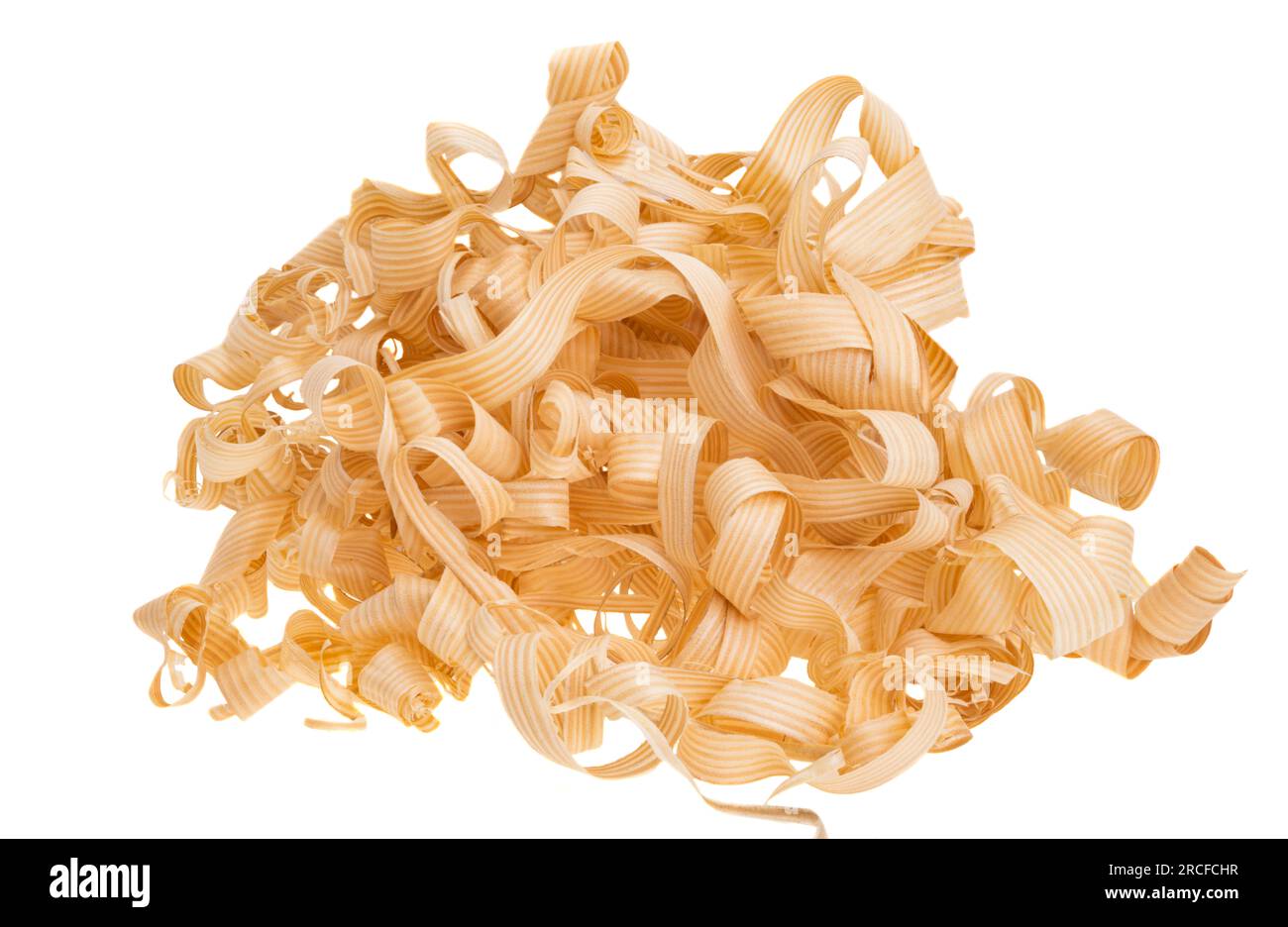wood shavings isolated on white background Stock Photo - Alamy