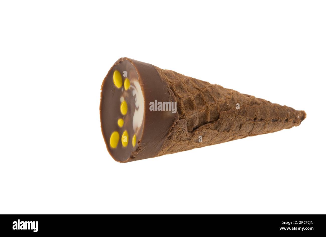 waffle cone isolated on white background Stock Photo - Alamy