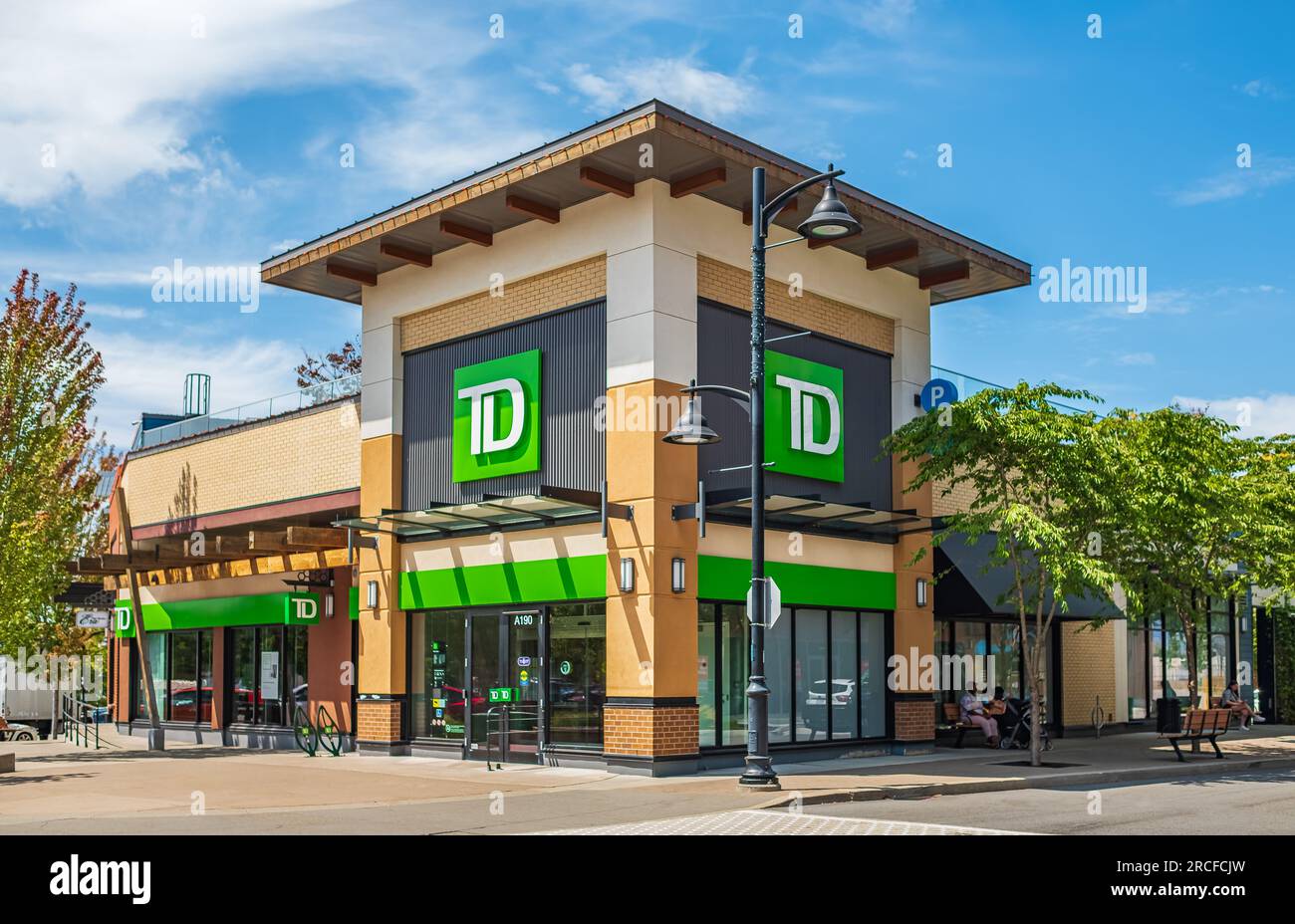A TD Bank branch. TD office in downtown financial district in Surrey BC ...