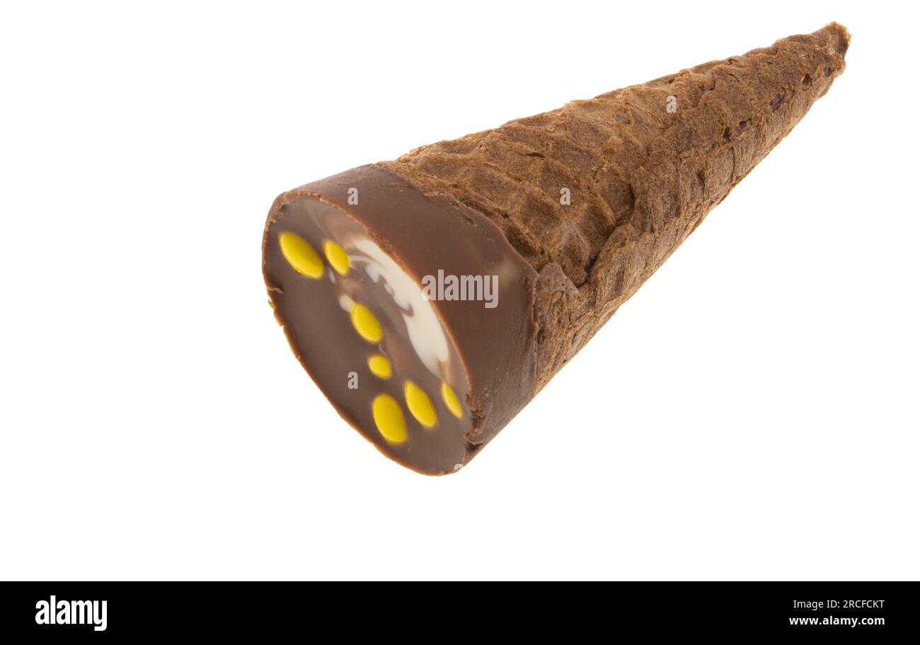 waffle cone isolated on white background Stock Photo - Alamy