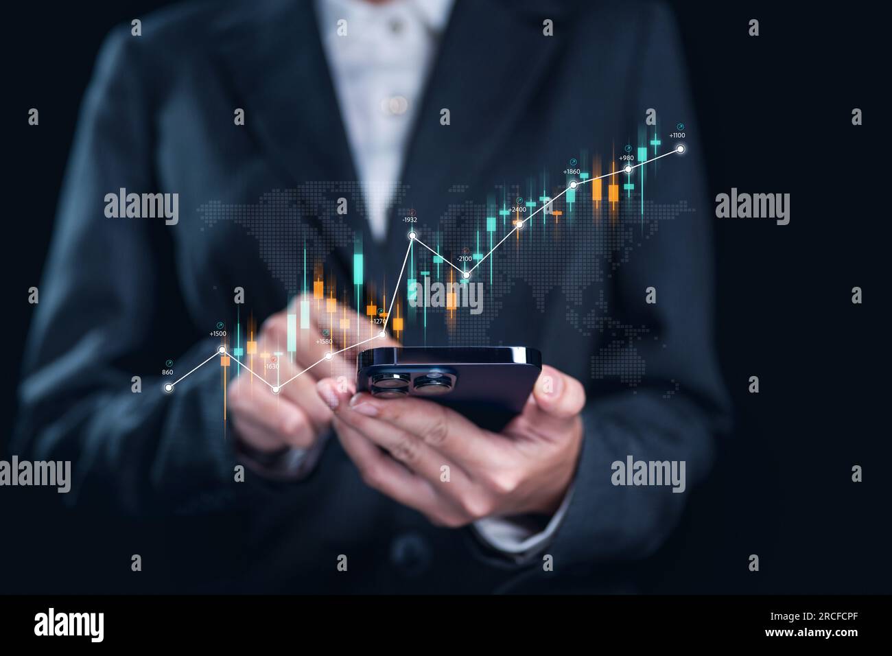 Stock graph and financial chart. Analyze stock market finance volume of ...
