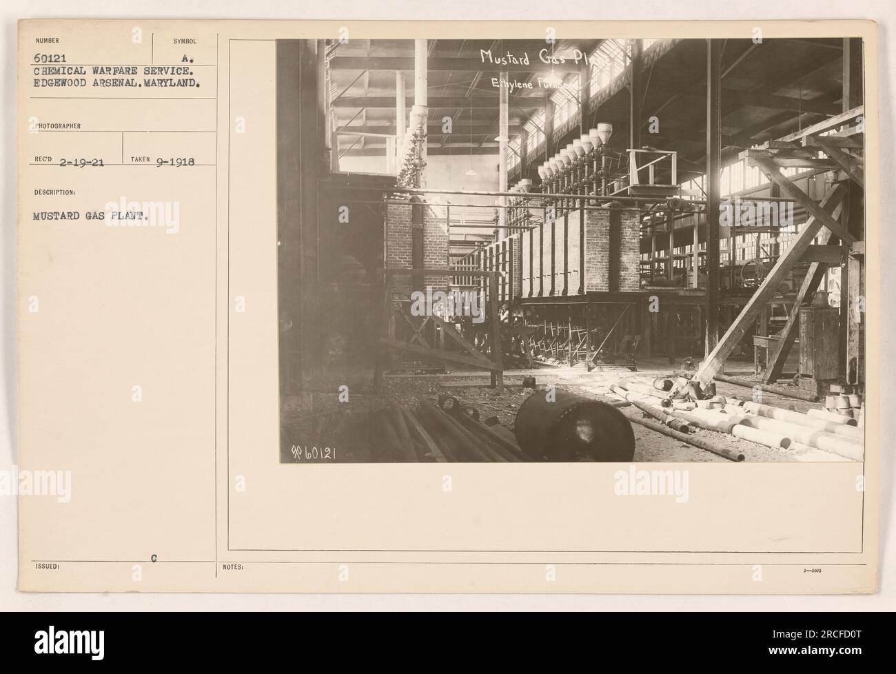 This photograph shows the Mustard Gas Plant located at Edgewood Arsenal ...
