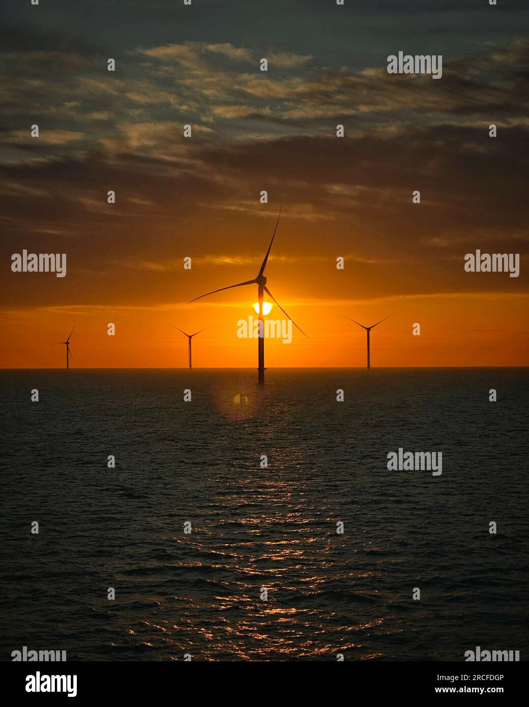 North sea wind farm. Wind Turbines Stock Photo - Alamy
