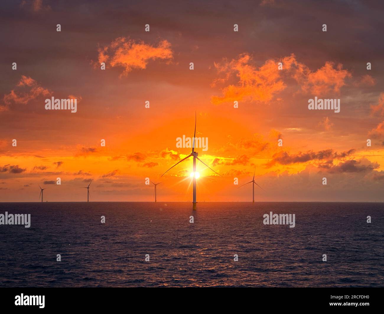 North sea wind farm. Wind Turbines Stock Photo - Alamy