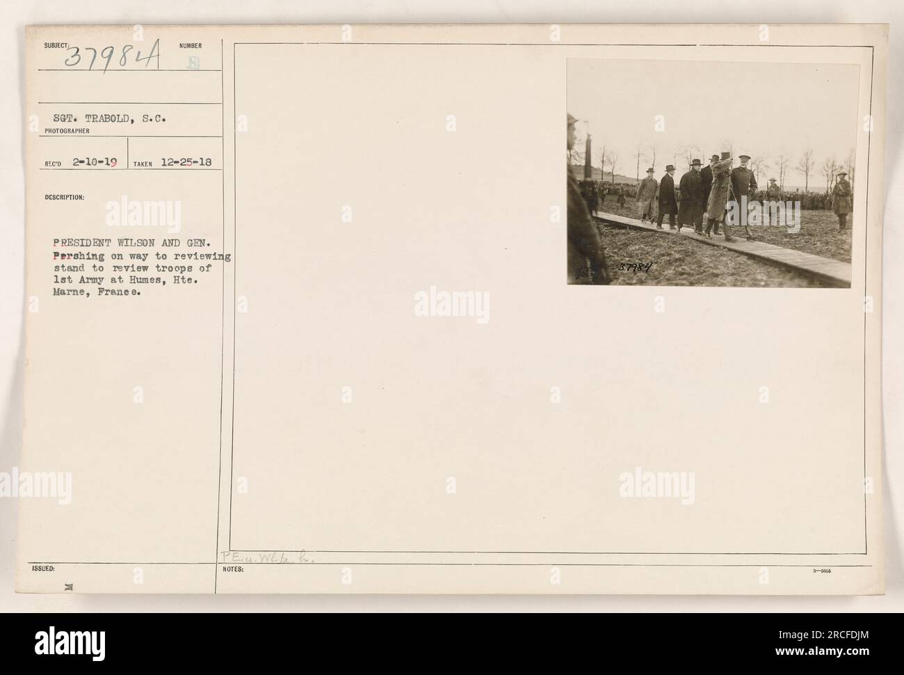 President Wilson and General Pershing riding towards a reviewing stand ...