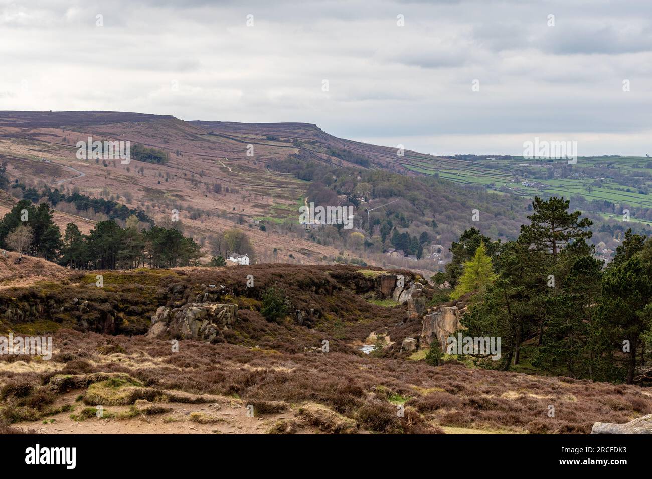 Beautiful view footage taken with a camera in Ilkley Stock Photo - Alamy