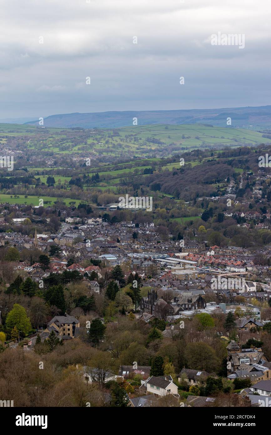 Beautiful view footage taken with a camera in Ilkley Stock Photo - Alamy