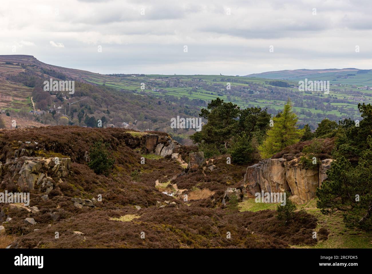 Beautiful view footage taken with a camera in Ilkley Stock Photo - Alamy