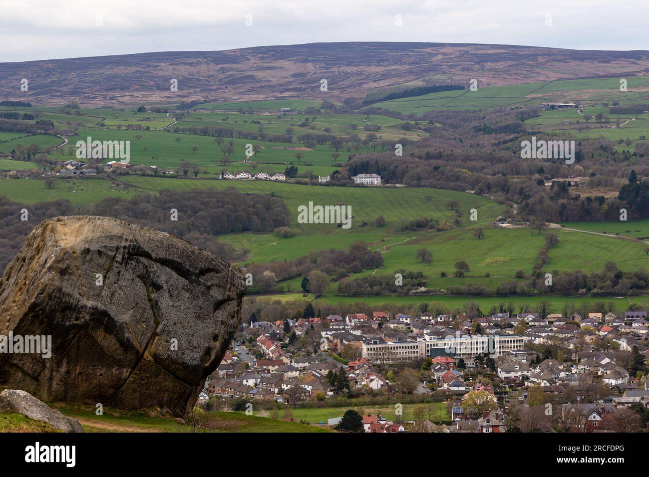 Beautiful view footage taken with a camera in Ilkley Stock Photo - Alamy