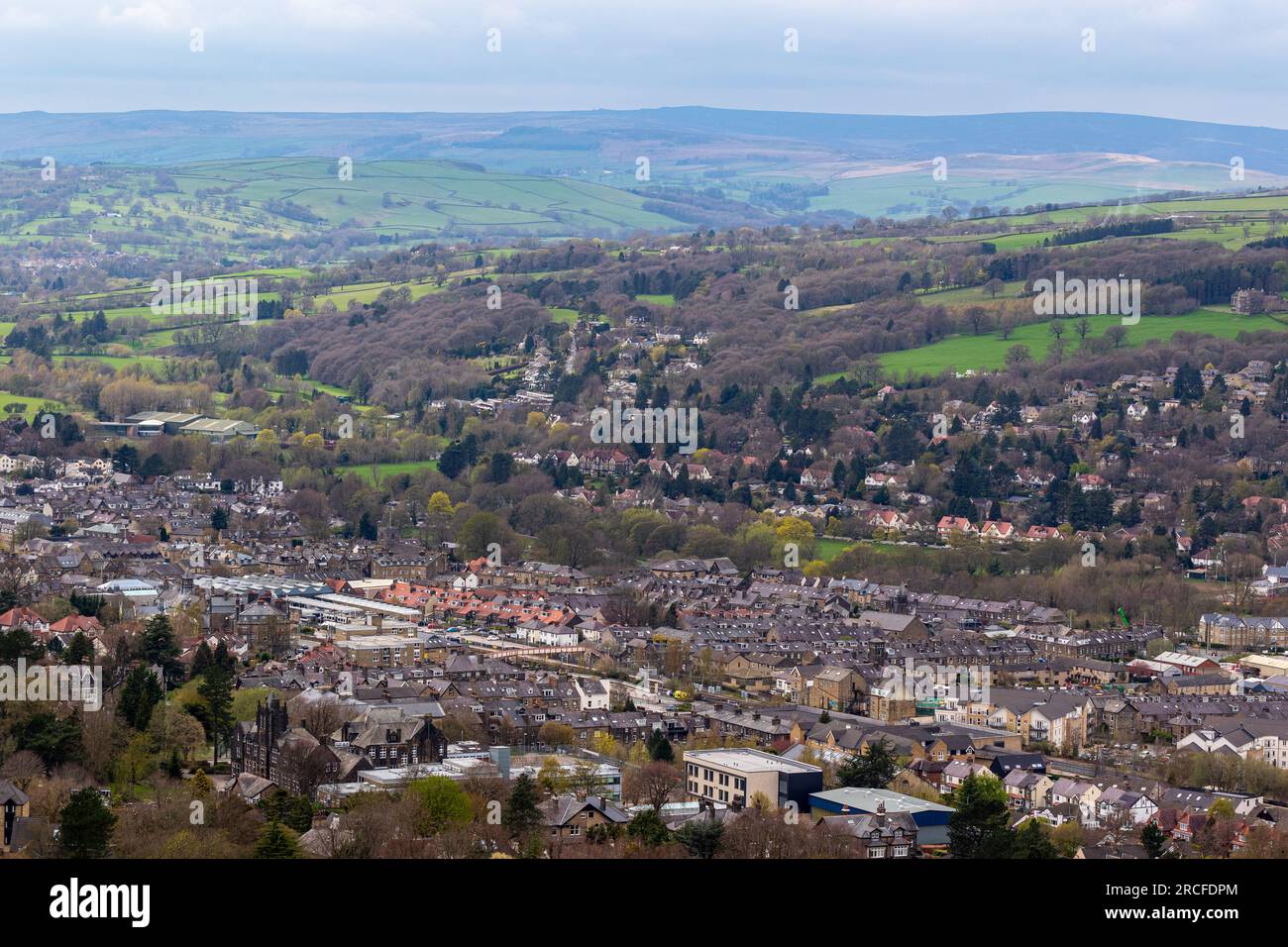 Beautiful view footage taken with a camera in Ilkley Stock Photo - Alamy