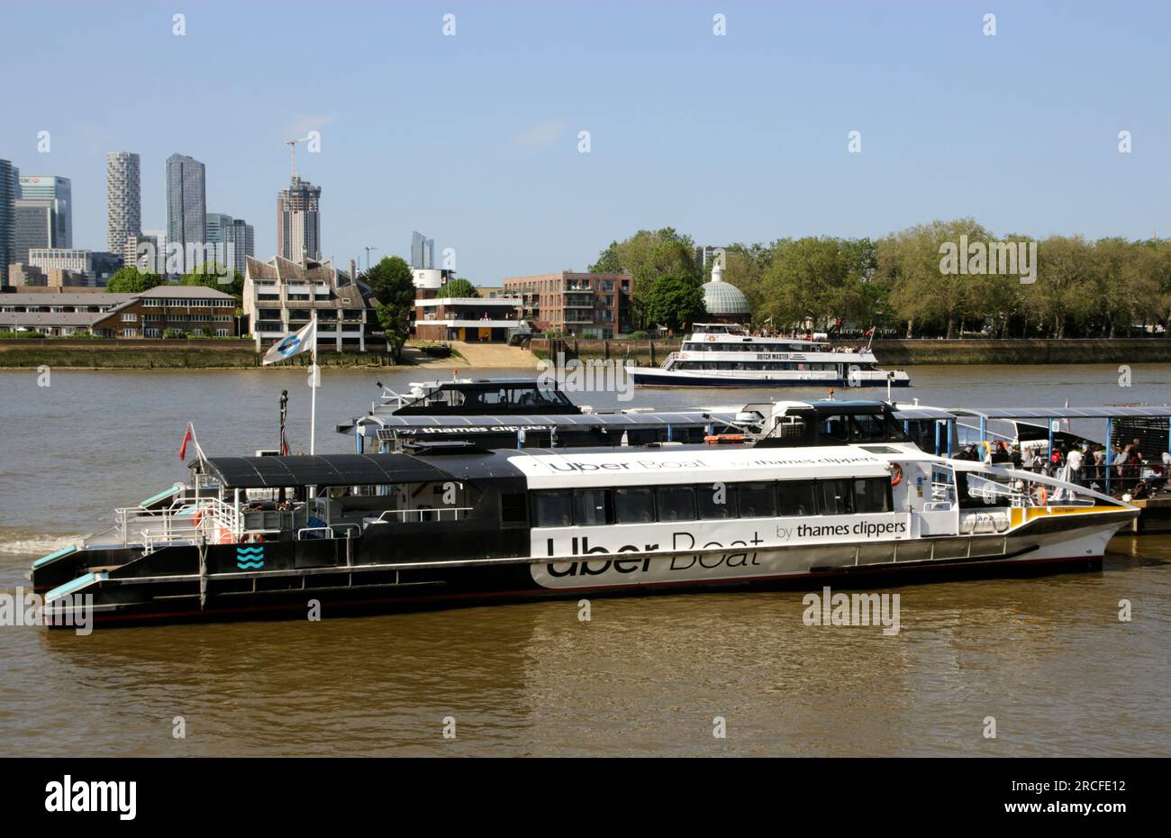 Uber Boat by Thames Clippers Greenwich Pier London Stock Photo - Alamy