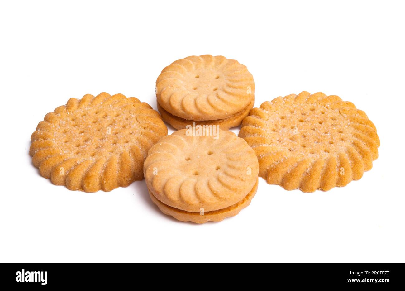 butter cookies isolated on white background Stock Photo - Alamy