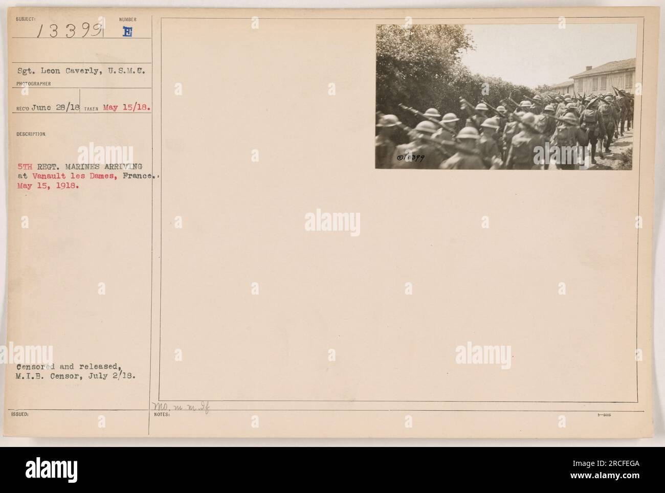 "E Sgt. Leon Caverly, U.S.M.C. Photographs 5th Regiment Marines ...