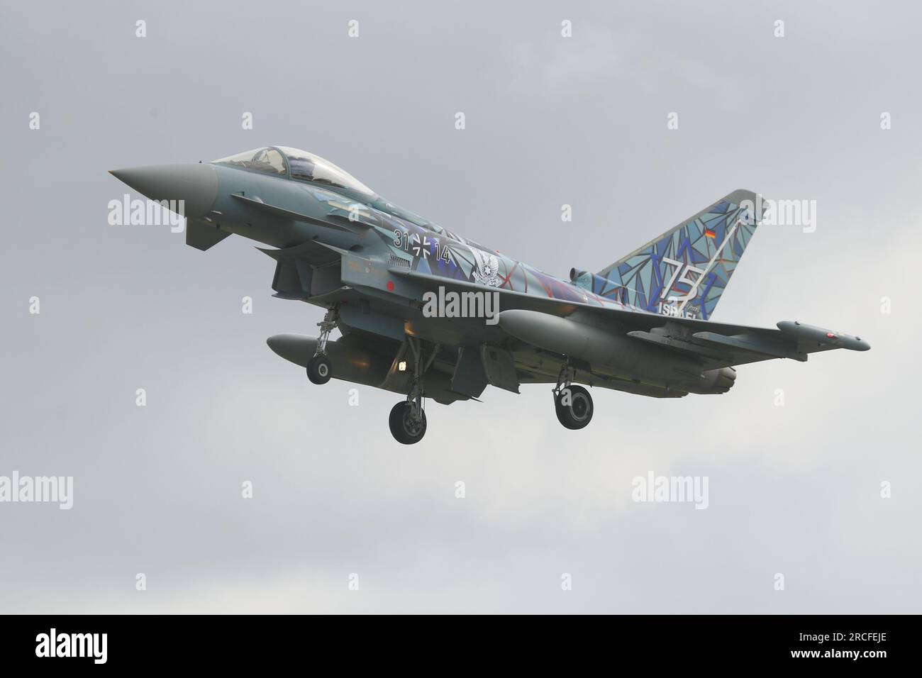 German Eurofighter Typhoon with livery celebrating 75 years Israel at ...