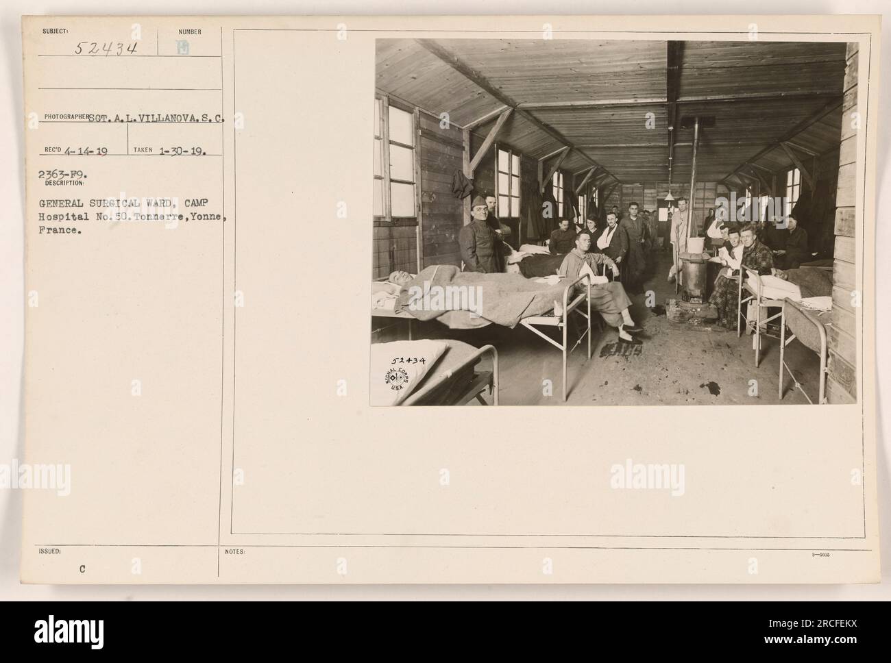 "General surgical ward at Camp Hospital No. 50 in Tonnerre, Yonne ...