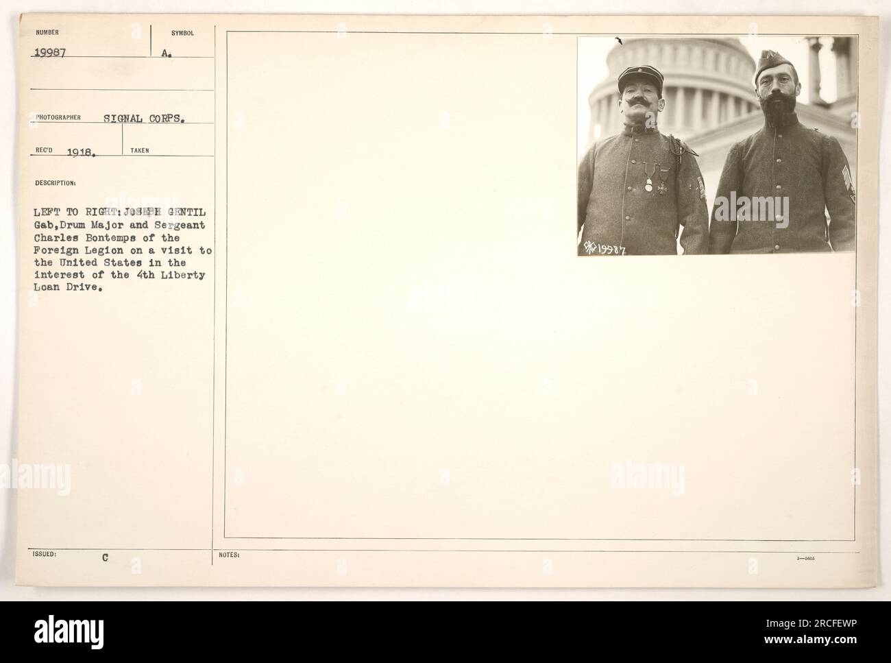 Drum Major Joseph Gentil and Sergeant Charles Bontemps of the Foreign ...