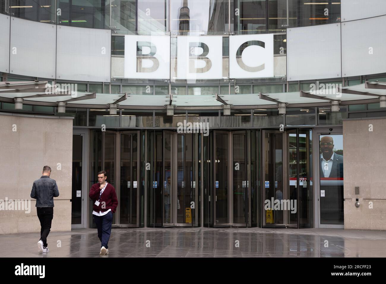 London, UK. 14 July 2023- BBC Broadcasting house, in central London ...