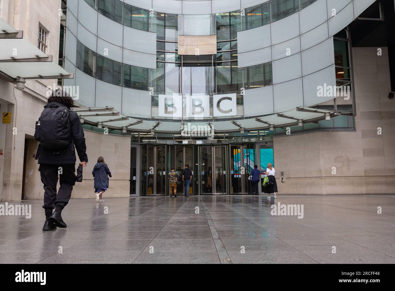 London, UK. 14 July 2023- BBC Broadcasting house, in central London ...