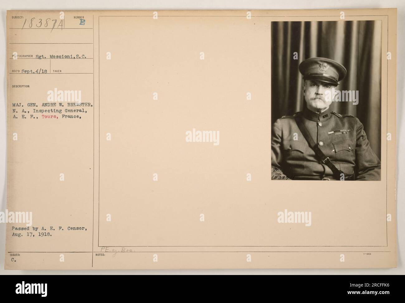 Gen andre w brewster hi-res stock photography and images - Alamy