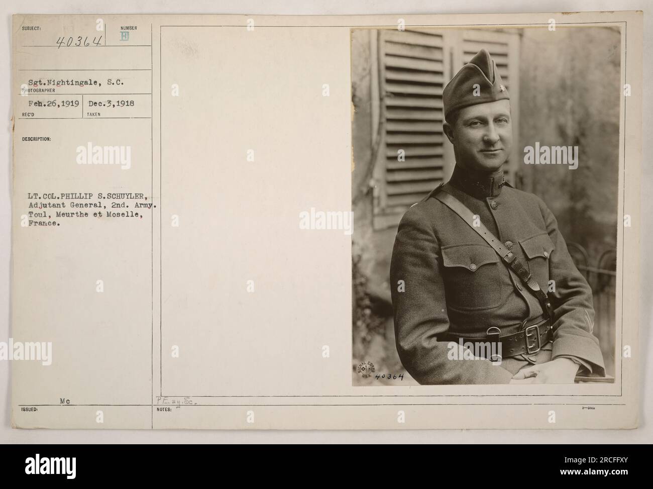 Lt col phillip s schuyler hi-res stock photography and images - Alamy