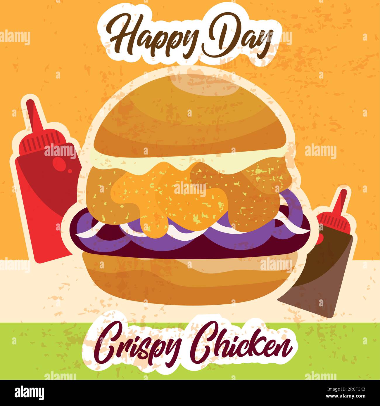Colored national burger day template Vector Stock Vector Image & Art ...