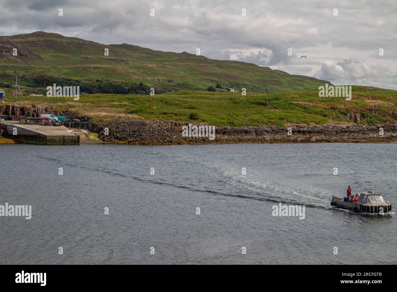 The ferry to Ulva island from Mull, Scotland Stock Photo - Alamy