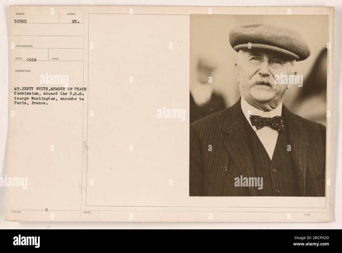 Henry White, a member of the Peace Commission, is seen aboard the U.S.S ...