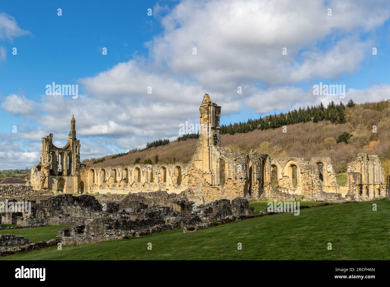 Beautiful photo of ruins of an Abbey in Yorkshire Stock Photo - Alamy