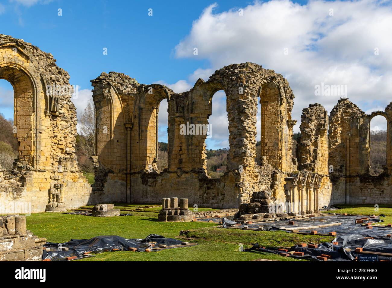 Beautiful photo of ruins of an Abbey in Yorkshire Stock Photo - Alamy