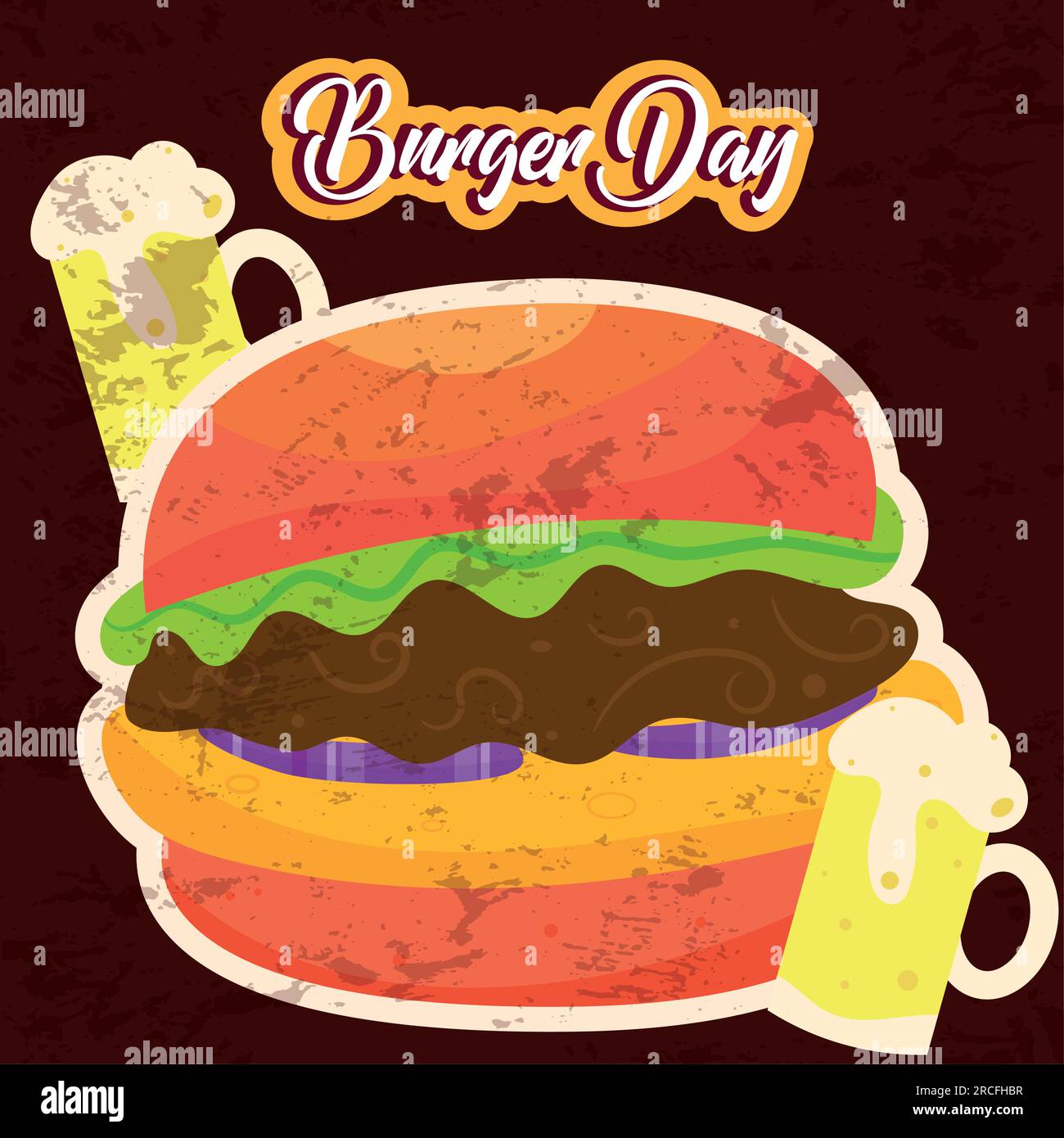 Colored national burger day template Vector Stock Vector Image & Art ...