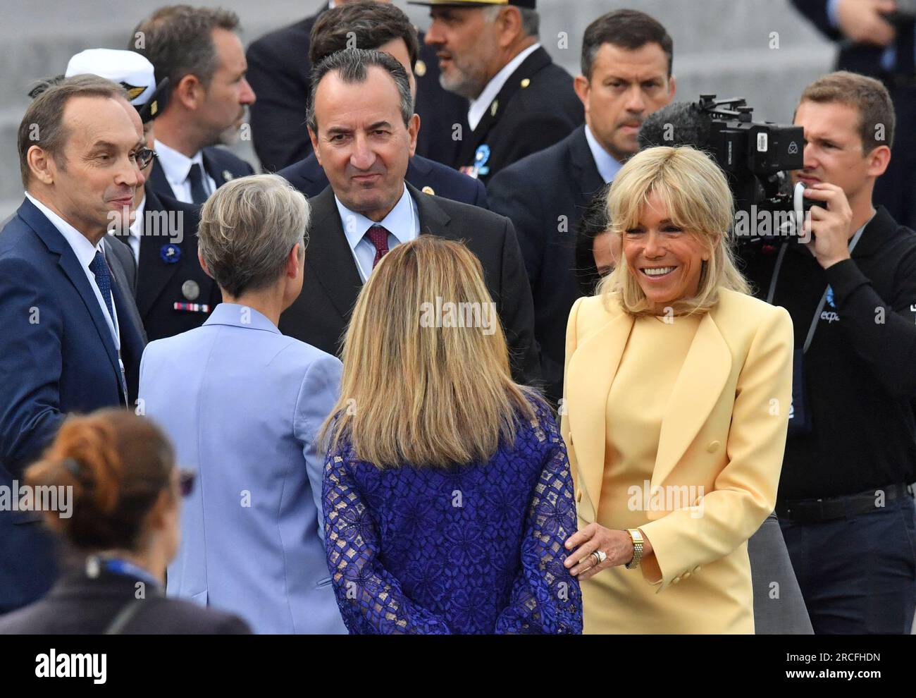 Paris, France. 14th July, 2023. French Prime Minister Elisabeth Borne ...