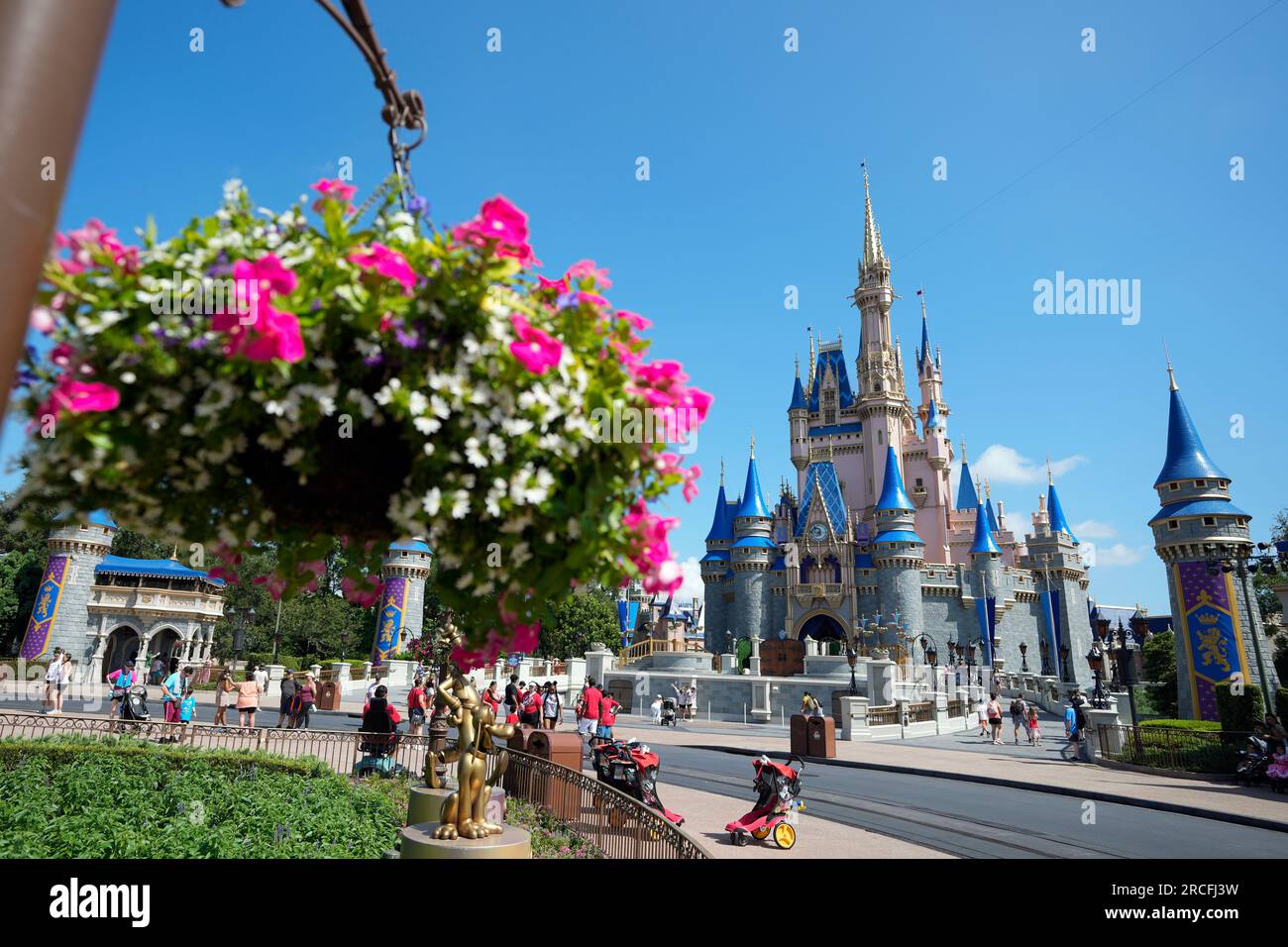 The Cinderella Castle is seen at the Magic Kingdom at Walt Disney World ...