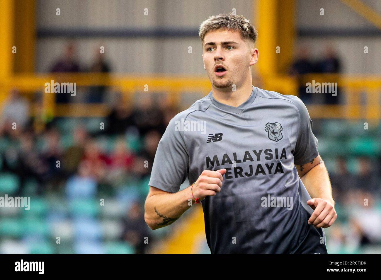 Barry, UK. 14th July, 2023. James Crole of Cardiff City celebrates ...