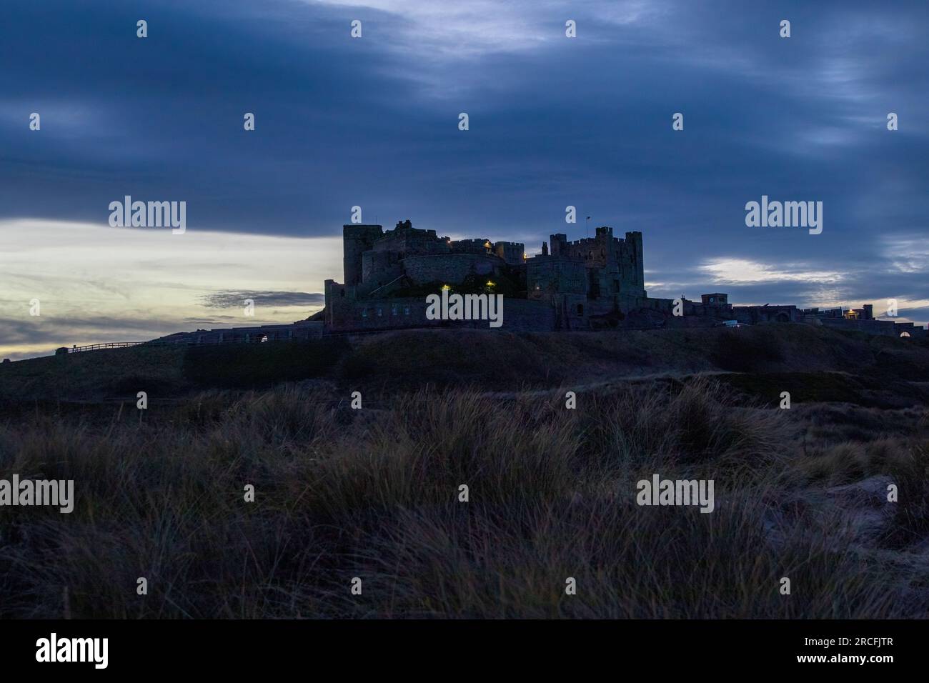 Bamburgh castle aerial hi-res stock photography and images - Alamy