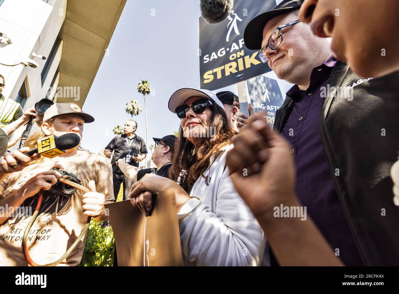 Hollywood, USA. 14th July, 2023. Day one of the SAG-AFTRA strike. SAG ...